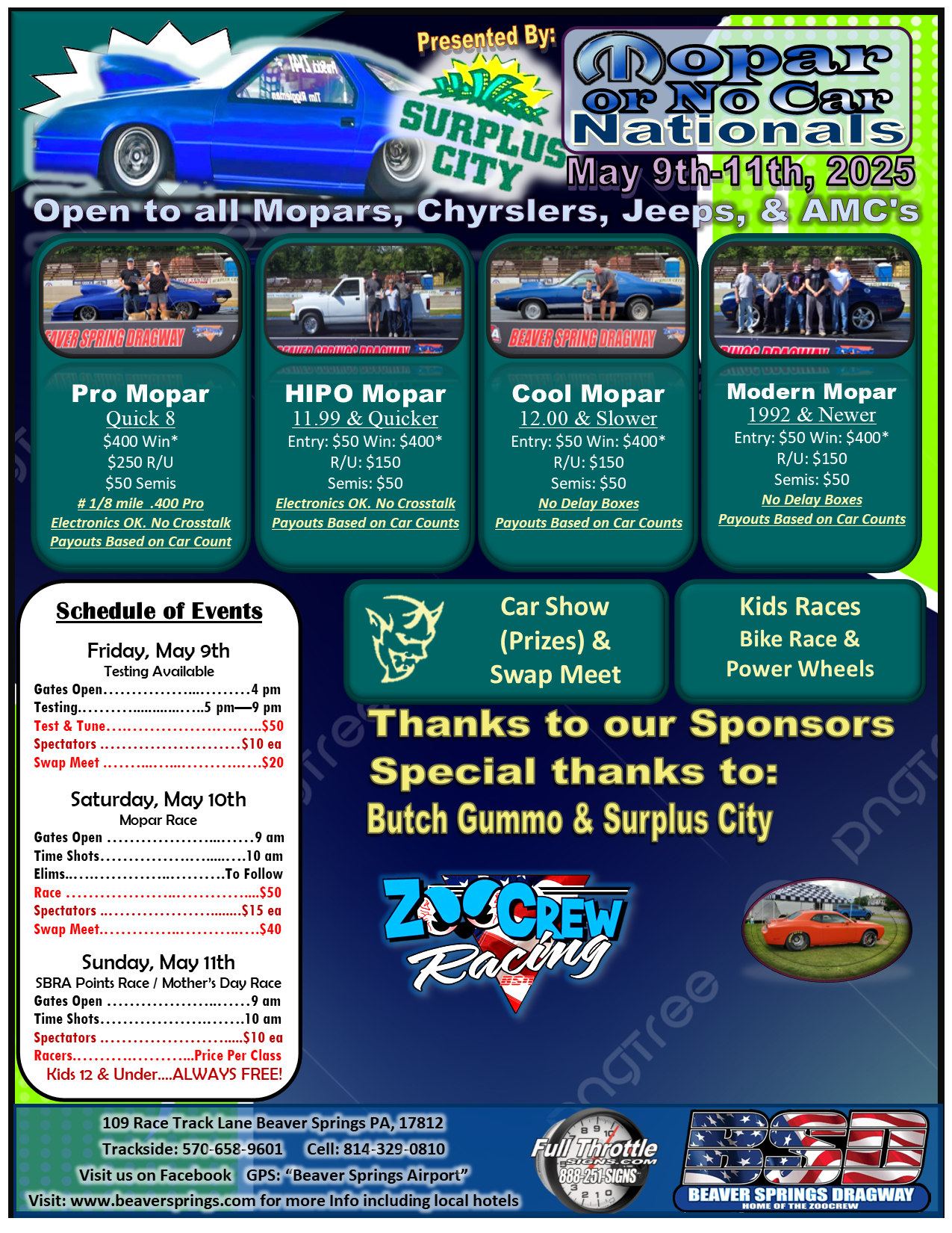 2025 flyers – Beaver Springs Dragway